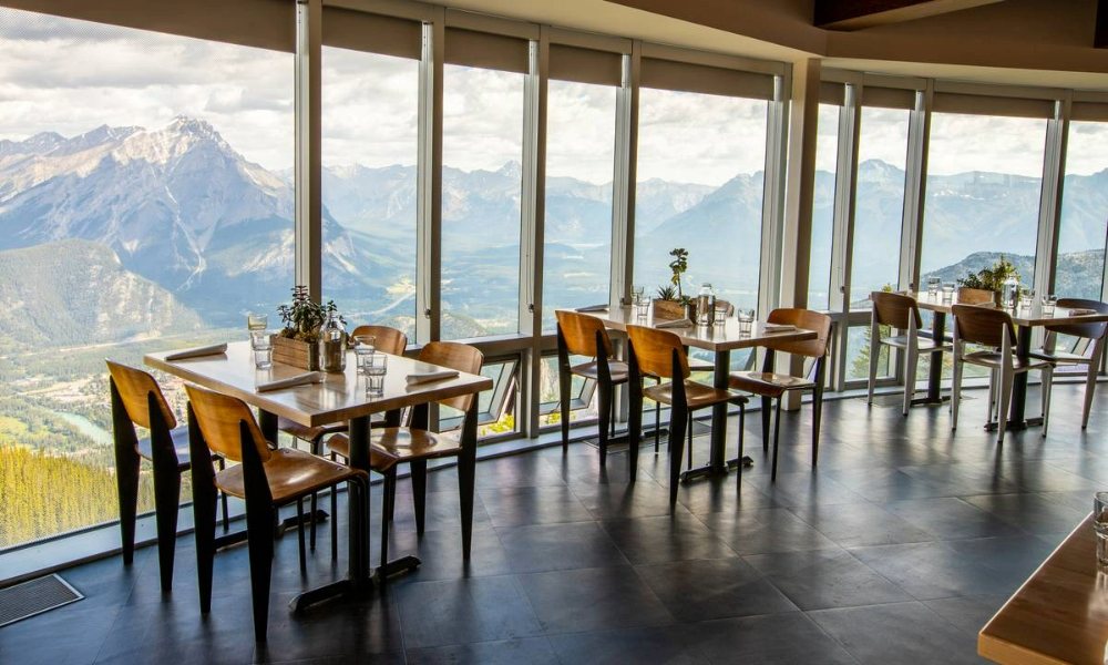 Mountain Views, Scenic Restaurants and Outoor Dining in Banff